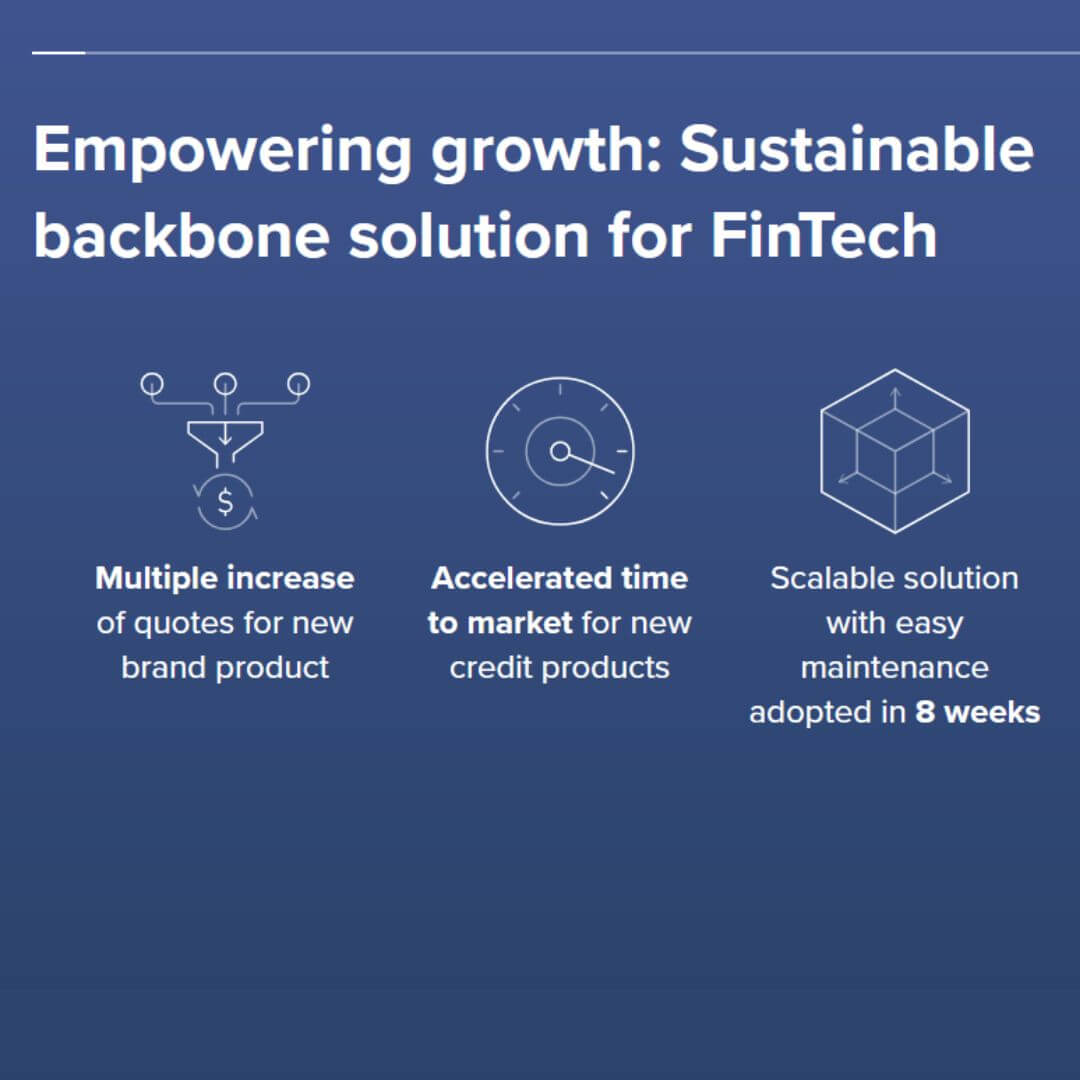 Sustainable backbone solution for FinTech | Success stories Sustainable backbone solution for FinTech | Success stories